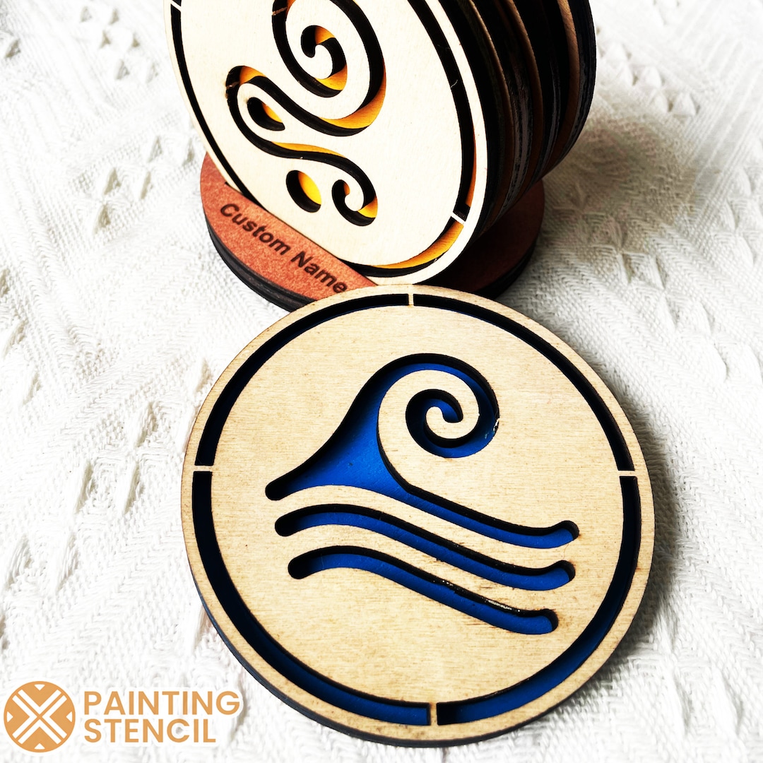 Five Elements Coaster, Set of 5 Elements Coasters, Elements Coasters ...