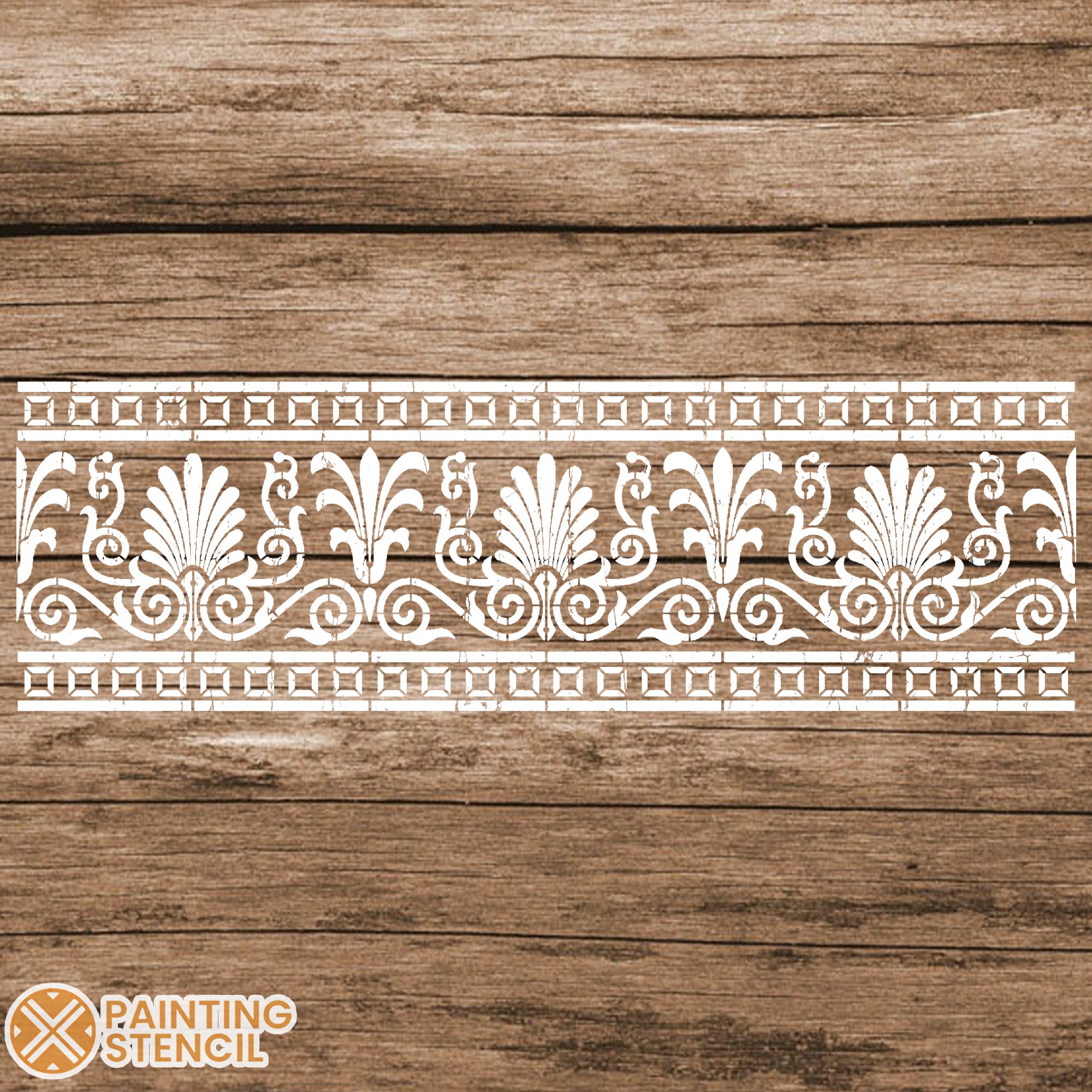 Greek Border Stencil, Greek Stencil, Border Line Stencil, Reusable ...