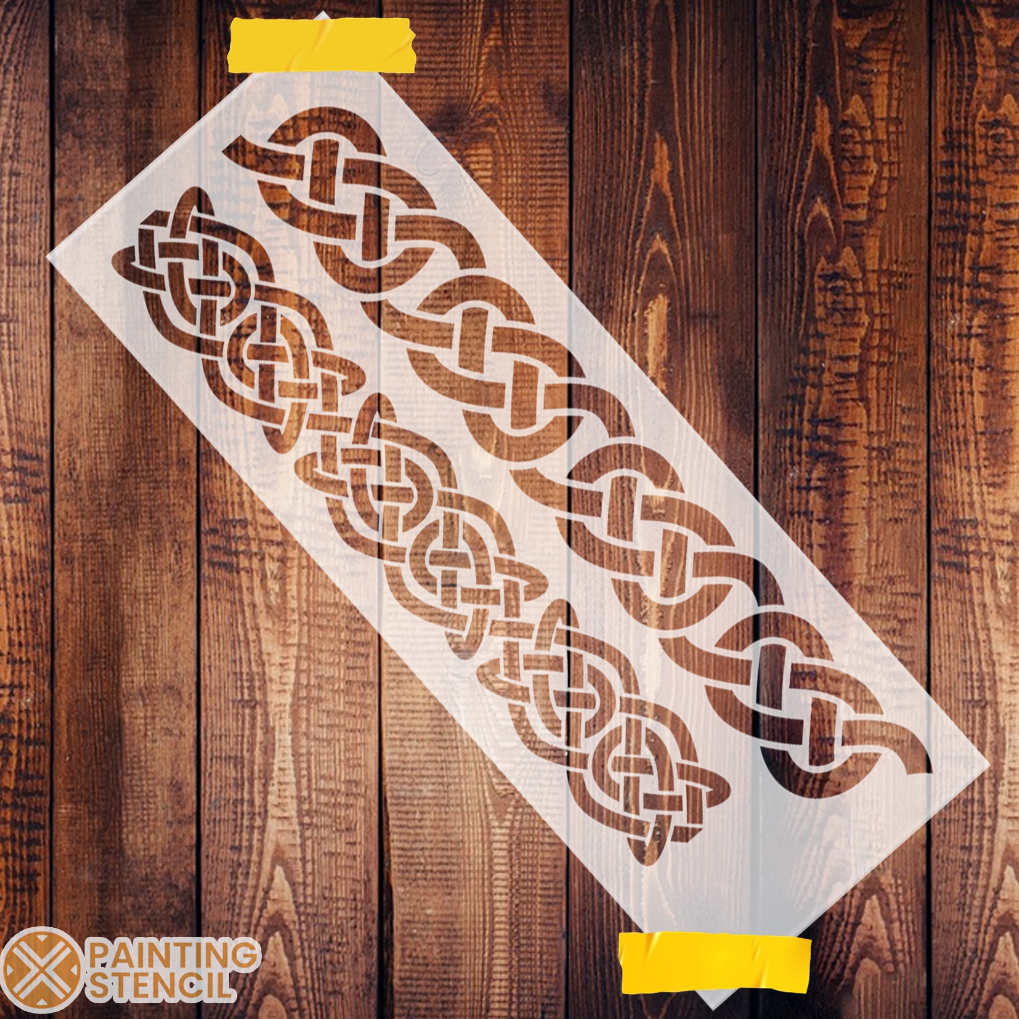 Celtic Knot Border Stencil for Walls & Furniture, Celtic Stencil , Celtic Border Stencil ...