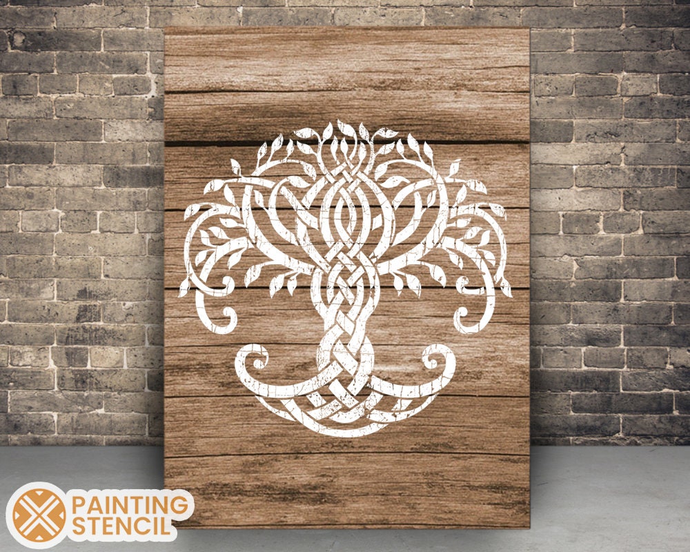 Stencil Tree, Tree of Life Stencil, Celtic Tree Stencil, Large Tree of ...