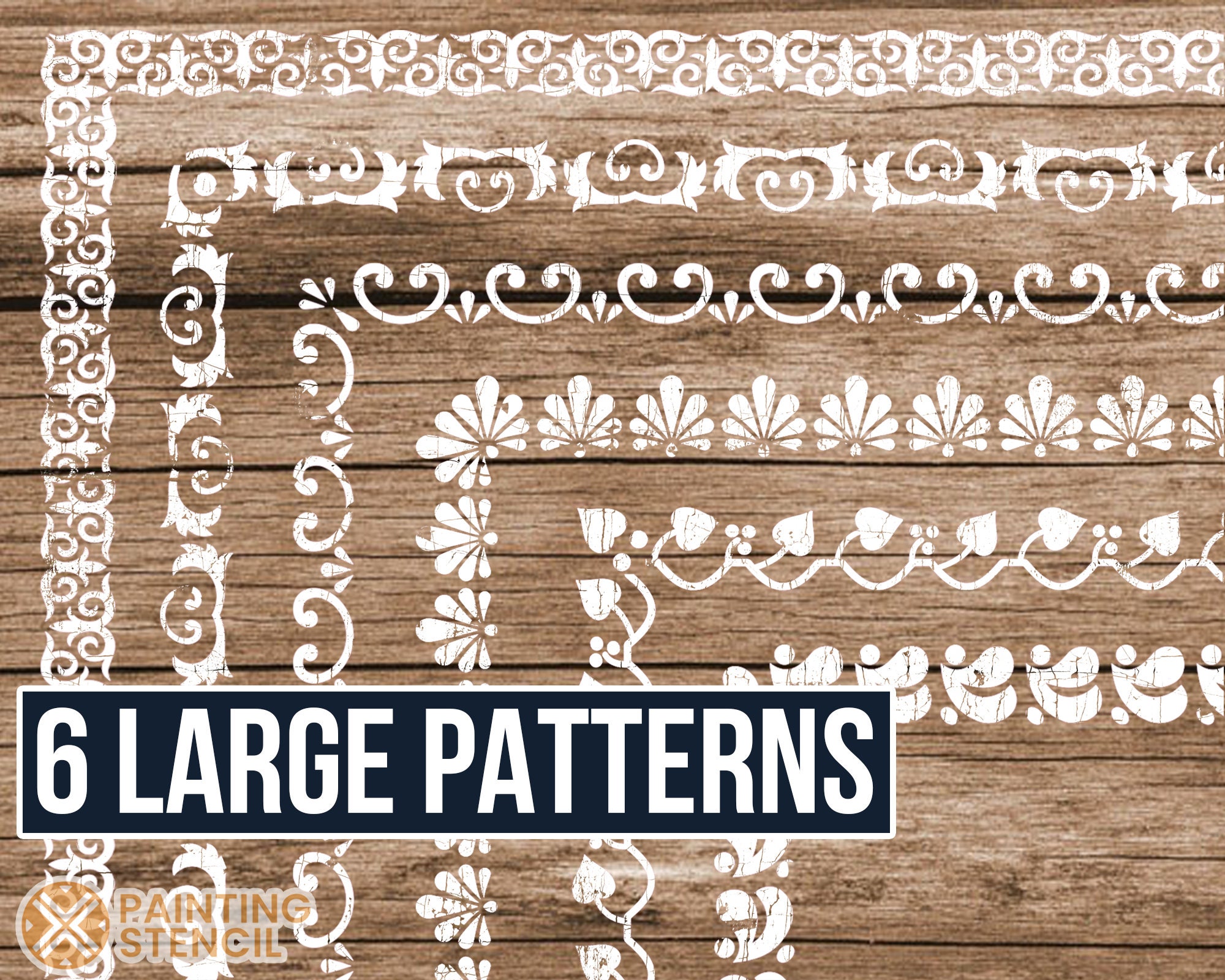Large Victorian Border , Victorian Border Stencil Set,deco Furniture ...