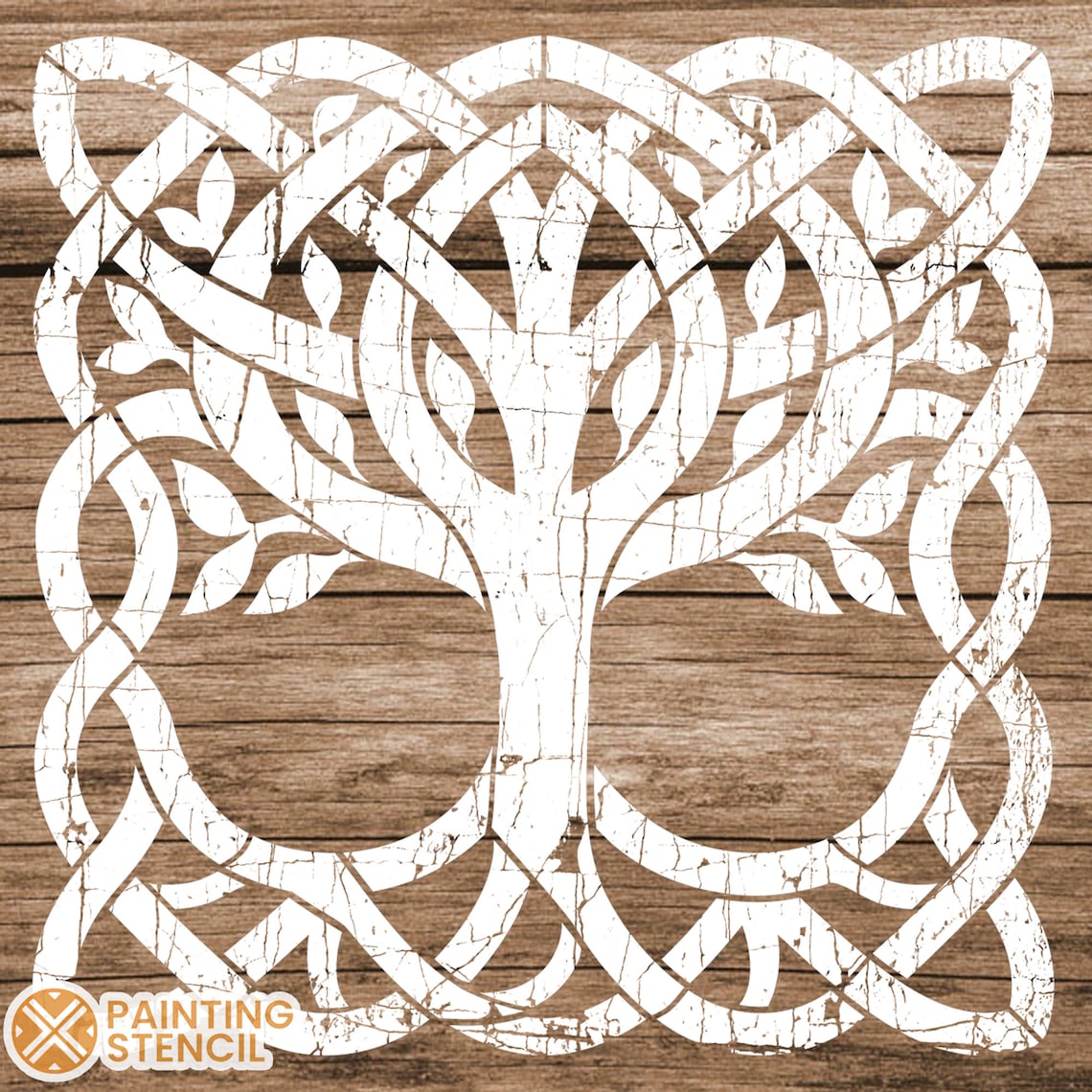 Large Wall Tree Heart Stencil, Celtic Tree Stencil, Tree of Life ...