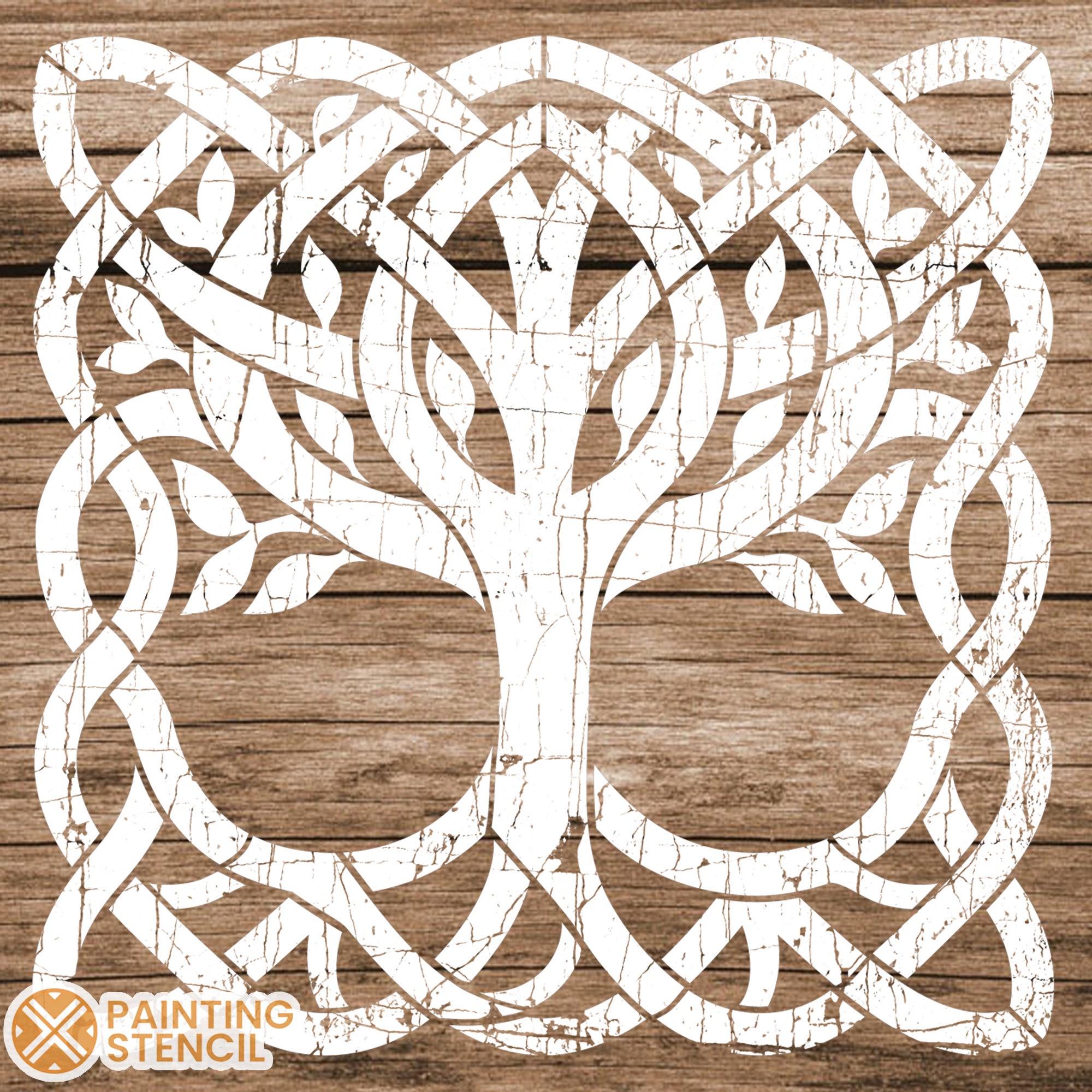 Large Wall Tree Heart Stencil, Celtic Tree Stencil, Tree of Life ...