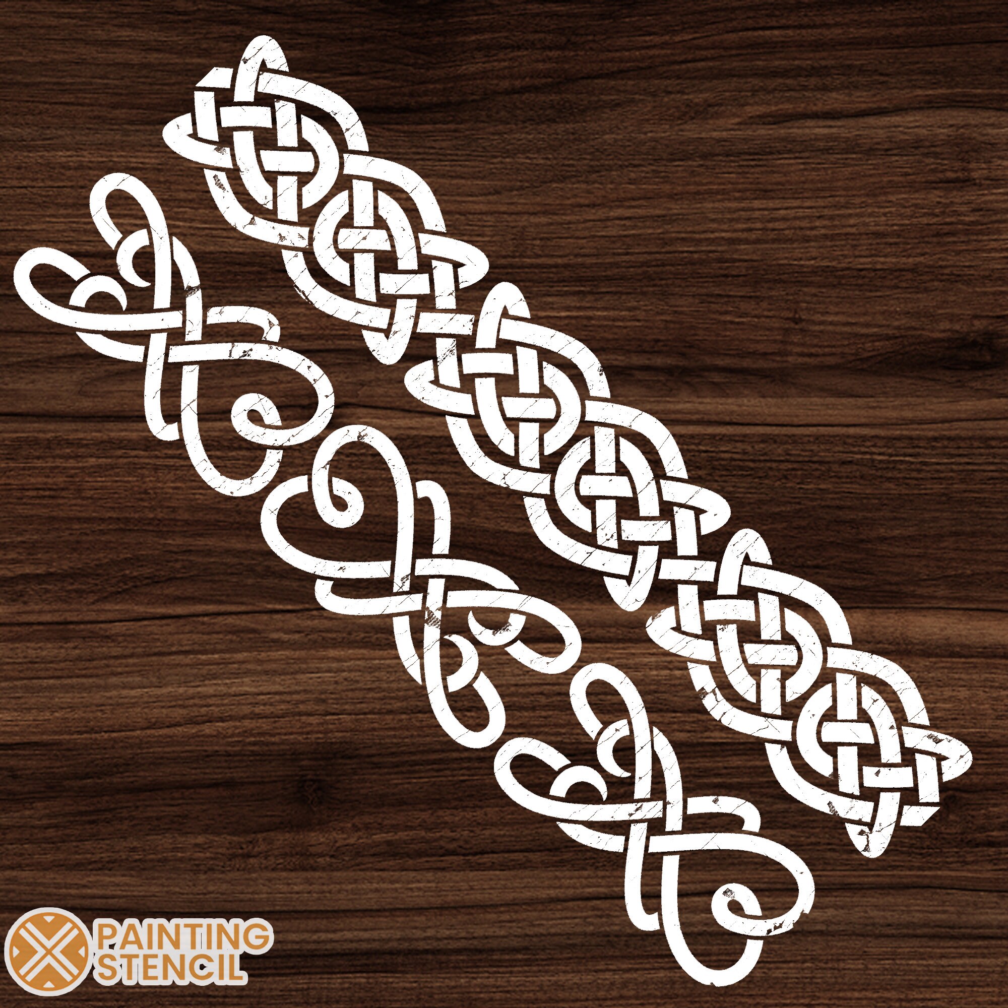 Celtic Border Stencil, Celtic Border Stencil for Walls & Furniture, Celtic Stencil , Border ...