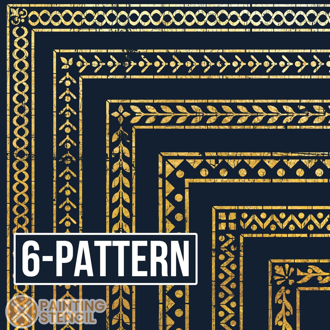 Victorian Border Stencil Corner and Border Stencils - Etsy