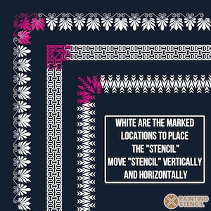 Greek Border Stencil for Walls & Furniture, Border Stencil Set With ...