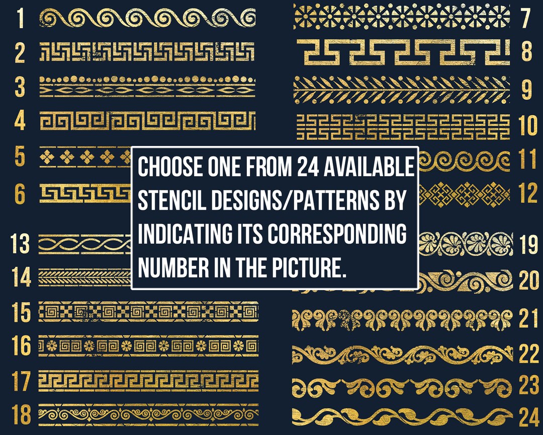 Custom Large Size Border Stencils Personalized Border - Etsy