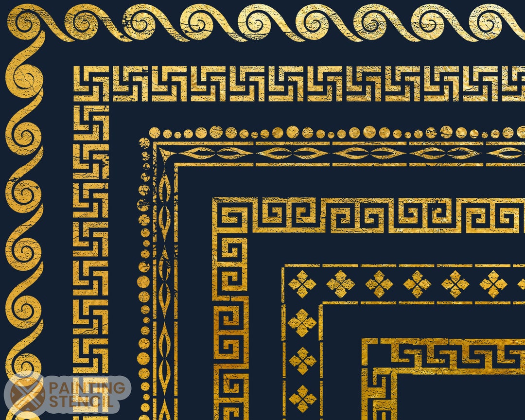 Border Template Set With Corners Large A4 Border Stencil Set - Etsy