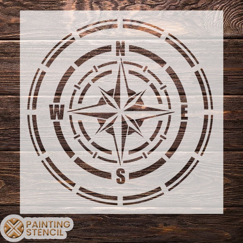 Compass Rose Stencil, Compass Stencil Reusable Compass Painting Stencil Wall Decor Stencil , - Etsy