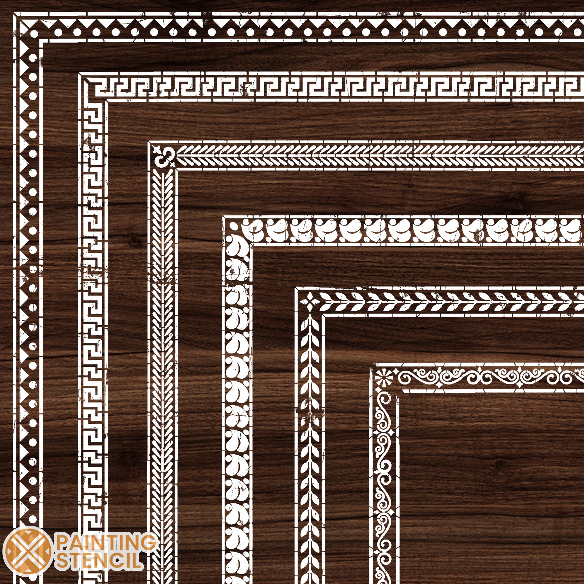 Victorian Border, Victorian Border Stencil Set ,border Stencil for ...