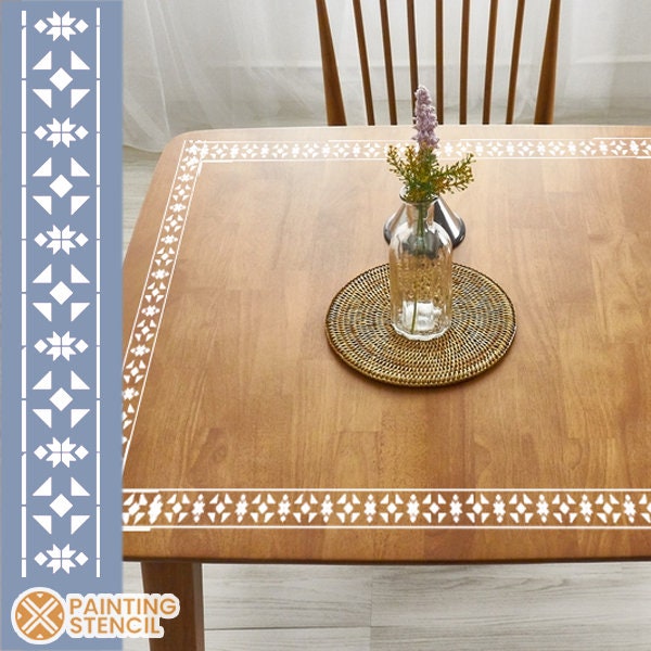 Border Stencil Desk, Wall Border Stencil, Large A4 Border Stencil Set ...