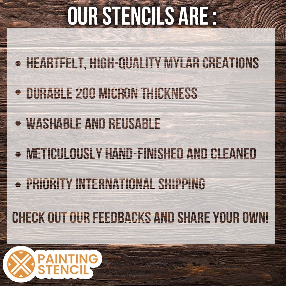 Custom Large Size Border Stencils, Personalized Border Stencils for ...