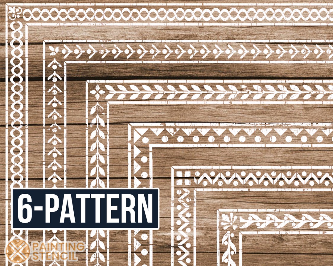 Border Stencil Set With Corners, Corner and Border Stencils, Victorian ...