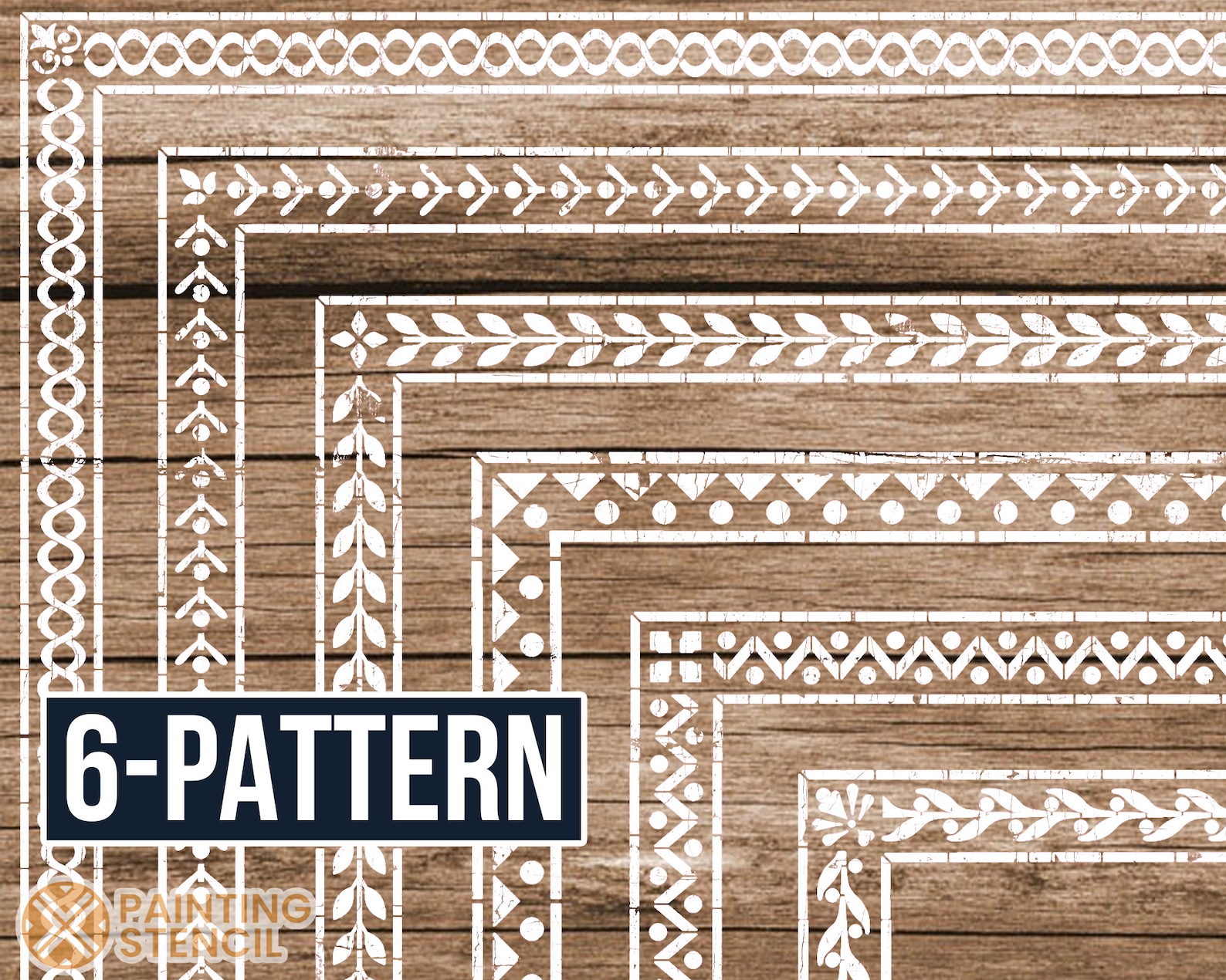 Border Stencil Set With Corners, Corner and Border Stencils, Victorian ...