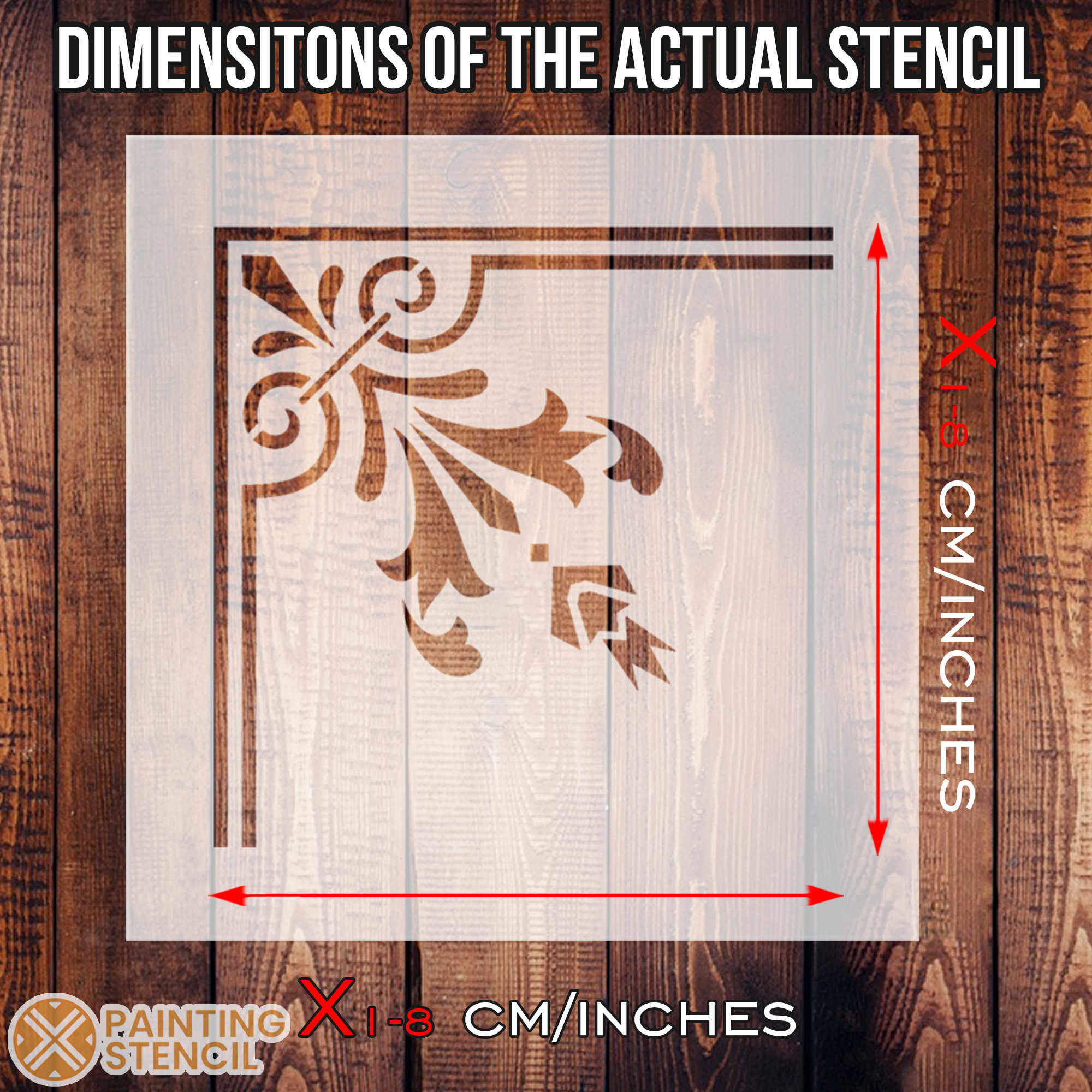 Set of 6 Stencil Templates, Set 6 Corner Frame Stencils, Victorian ...