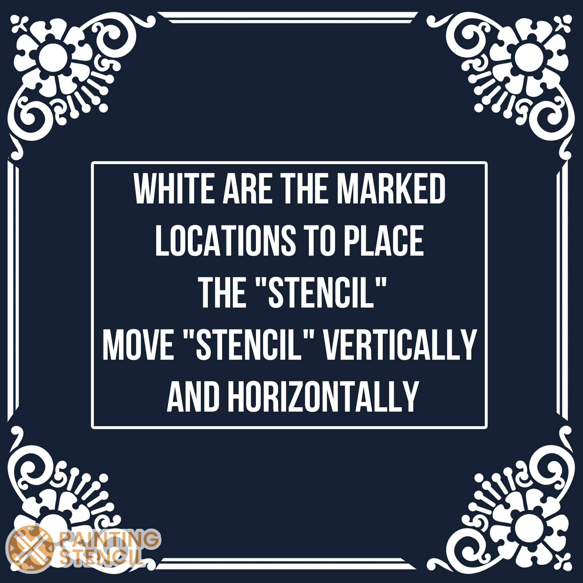 Set of 6 Corner Frame Stencils, Set of 6 Stencil Templates, Victorian ...