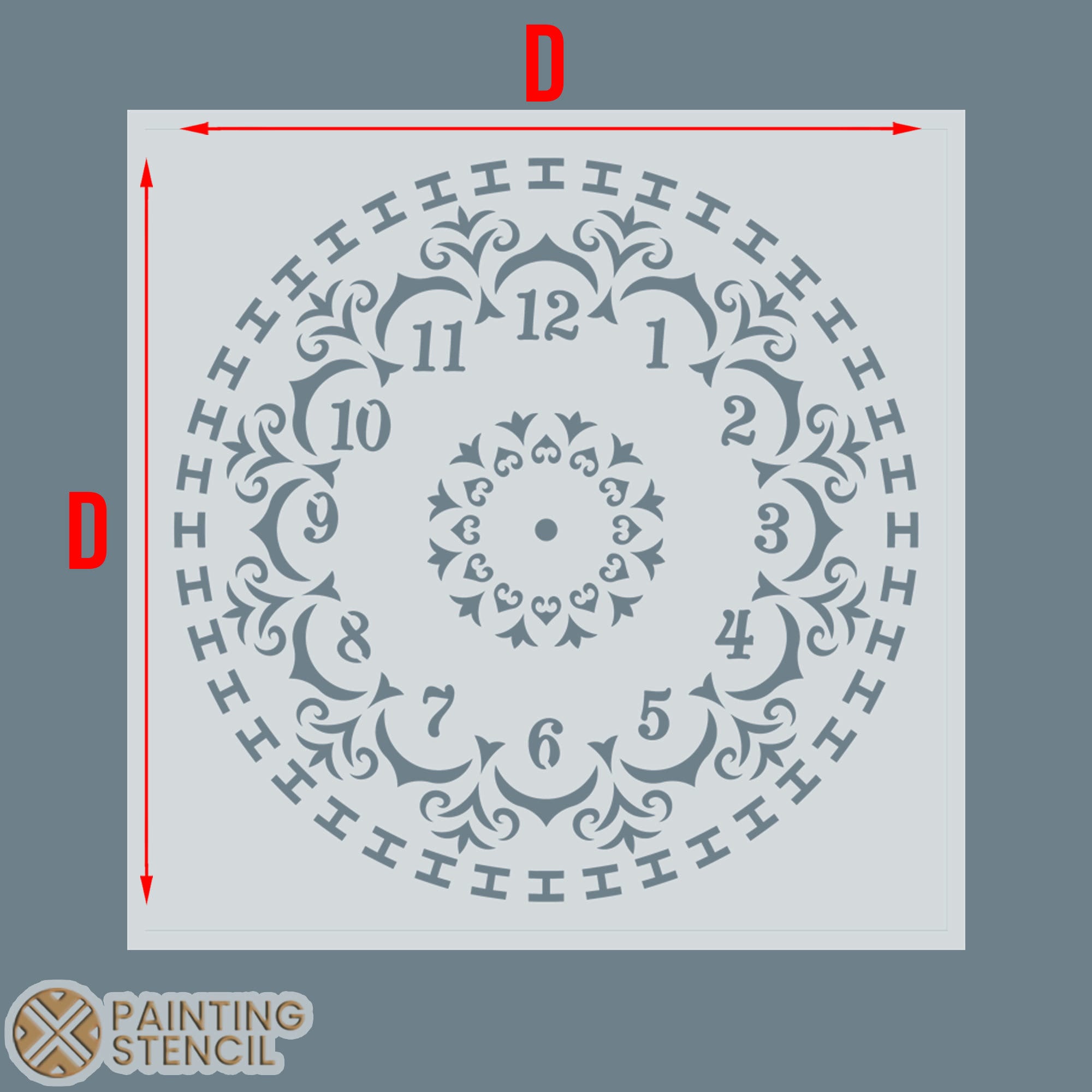 Clock Stencil Table Clock Stencil Stencil Plantilla Reloj Furniture ...