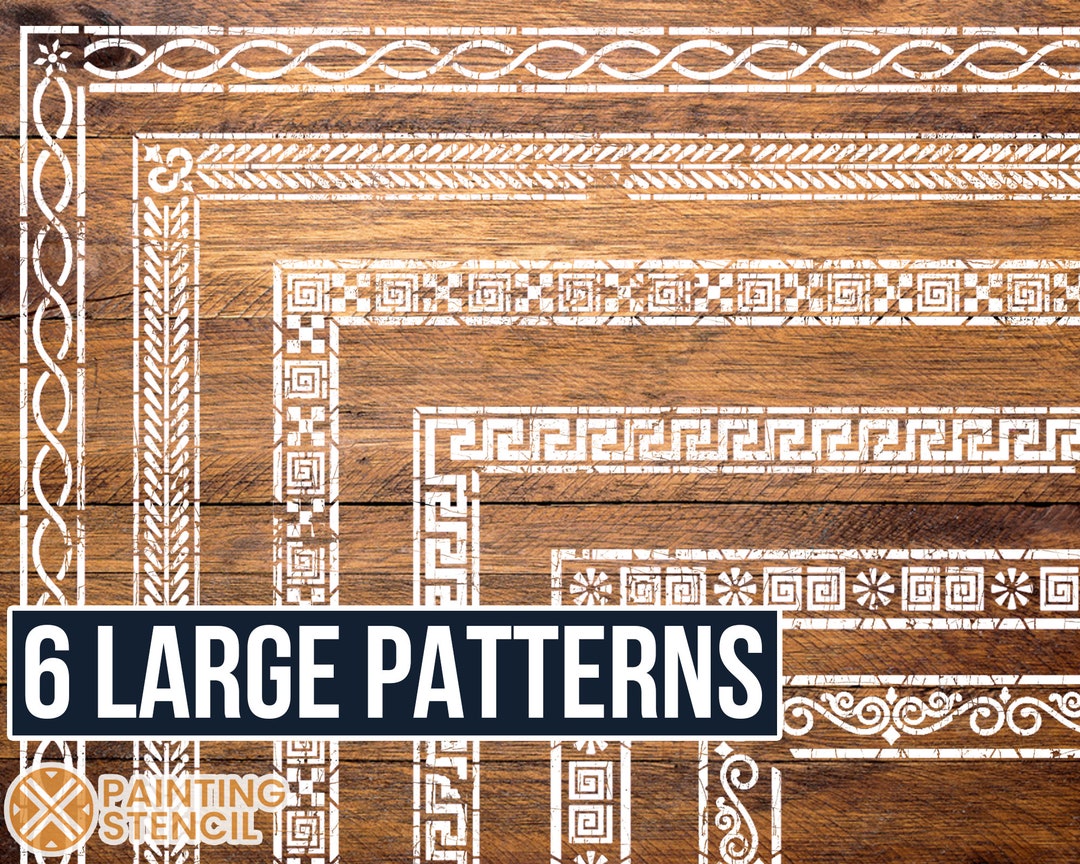 Large Border Stencil Set, Large Border Stencil Set With Corners, Large ...
