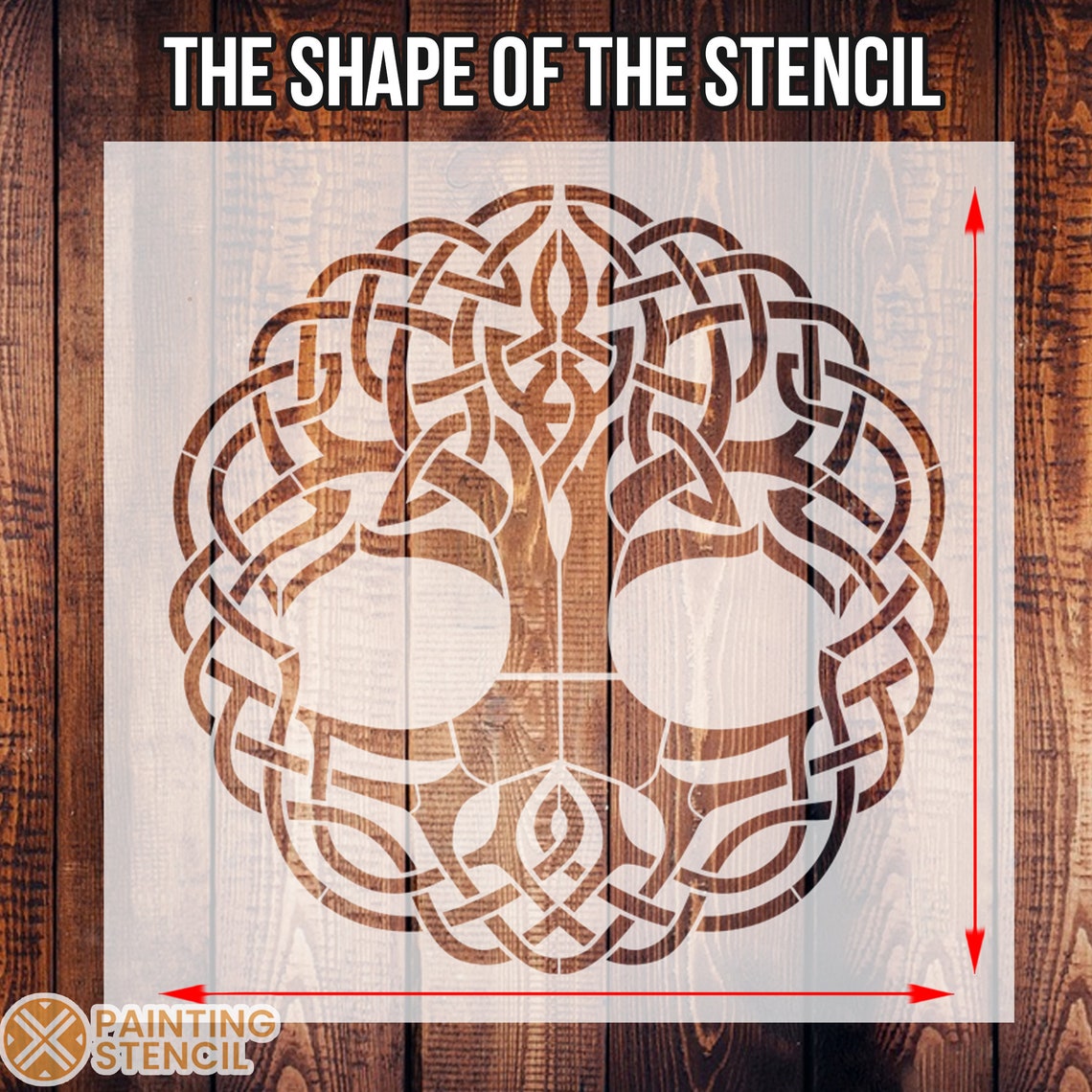Celtic Tree Stencil, Tree of Life Stencil, Stencil Tree, Large Tree of ...