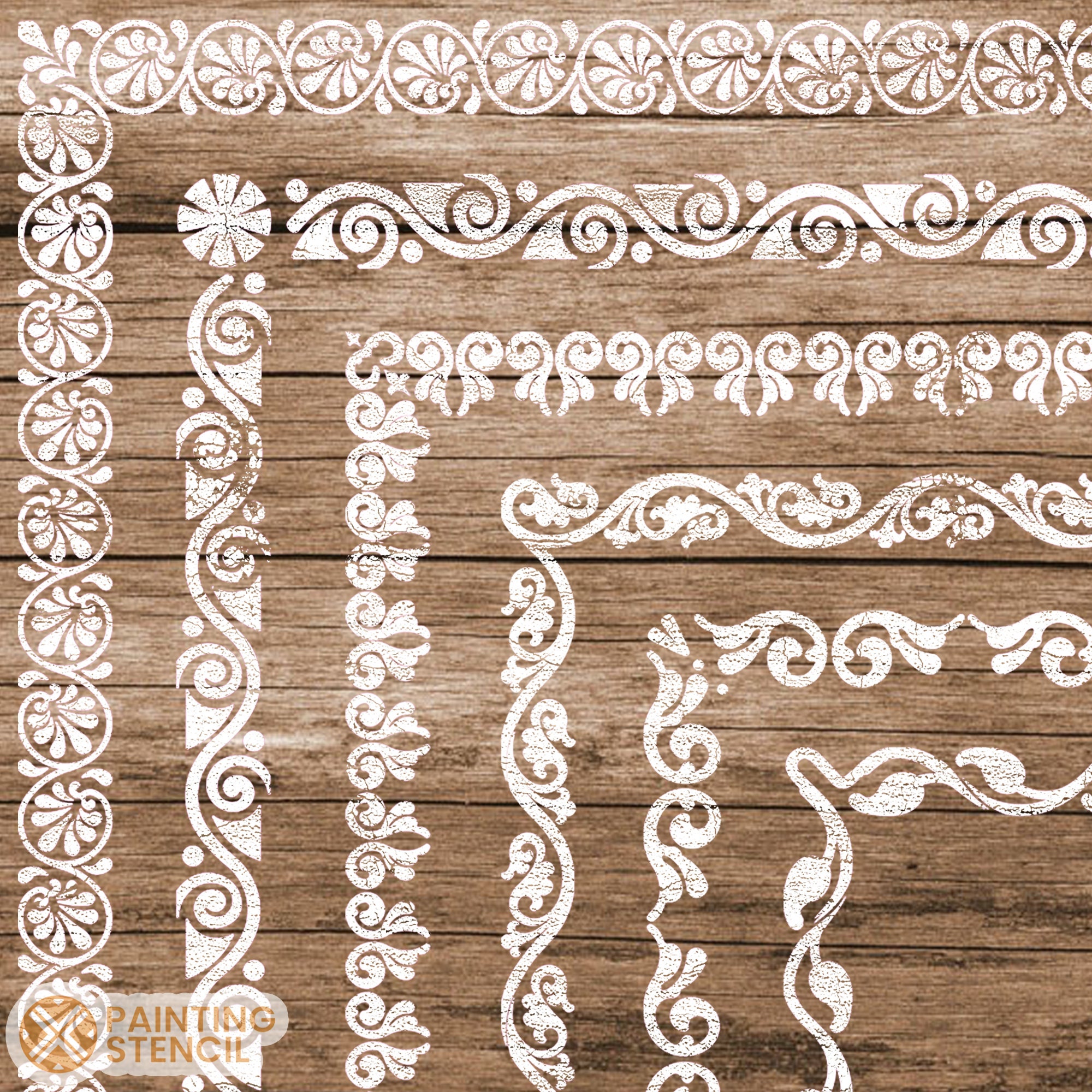 Flower Border Stencils, Border Stencils for Wood , Greek Border Stencil ...