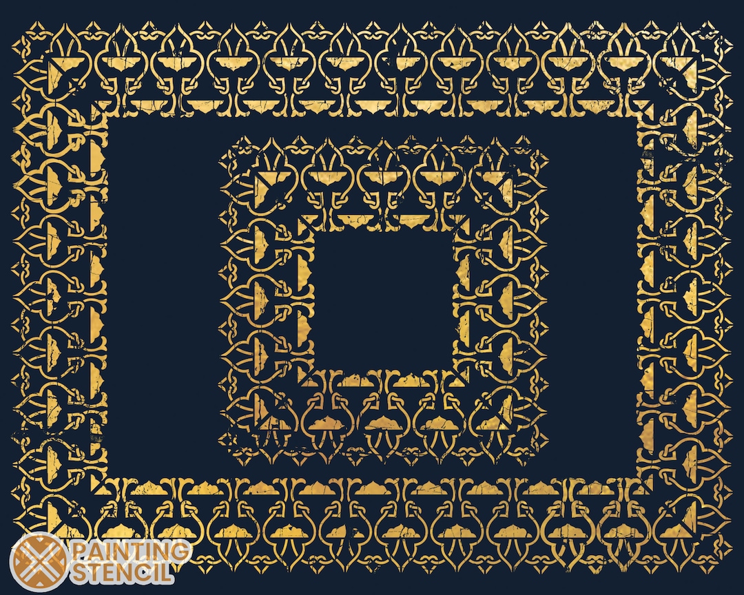 Greek Border Stencil ,large Border Stencil With Corners , Edge Stencil ...