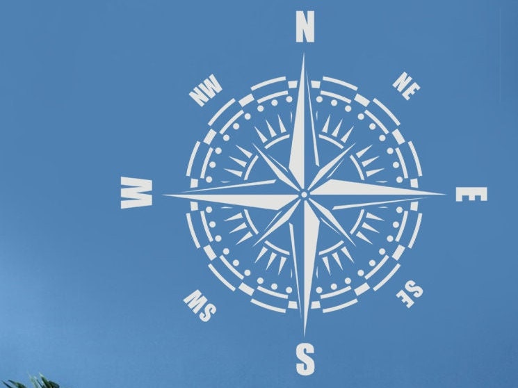 Compass Rose Stencil, Compass Stencil Reusable Compass Painting Stencil ...