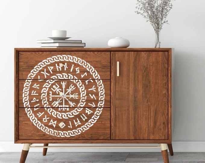 Five Elements Stencil, Air Water Earth Fire Spirit Elements Stencil ...