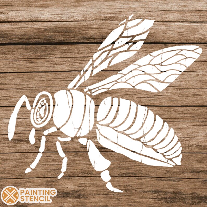 Bumble Bee Stencil, Wall Bee Stencil, Bee Stencil, Honeycomb Reusable Stencil, Natural Honey ...