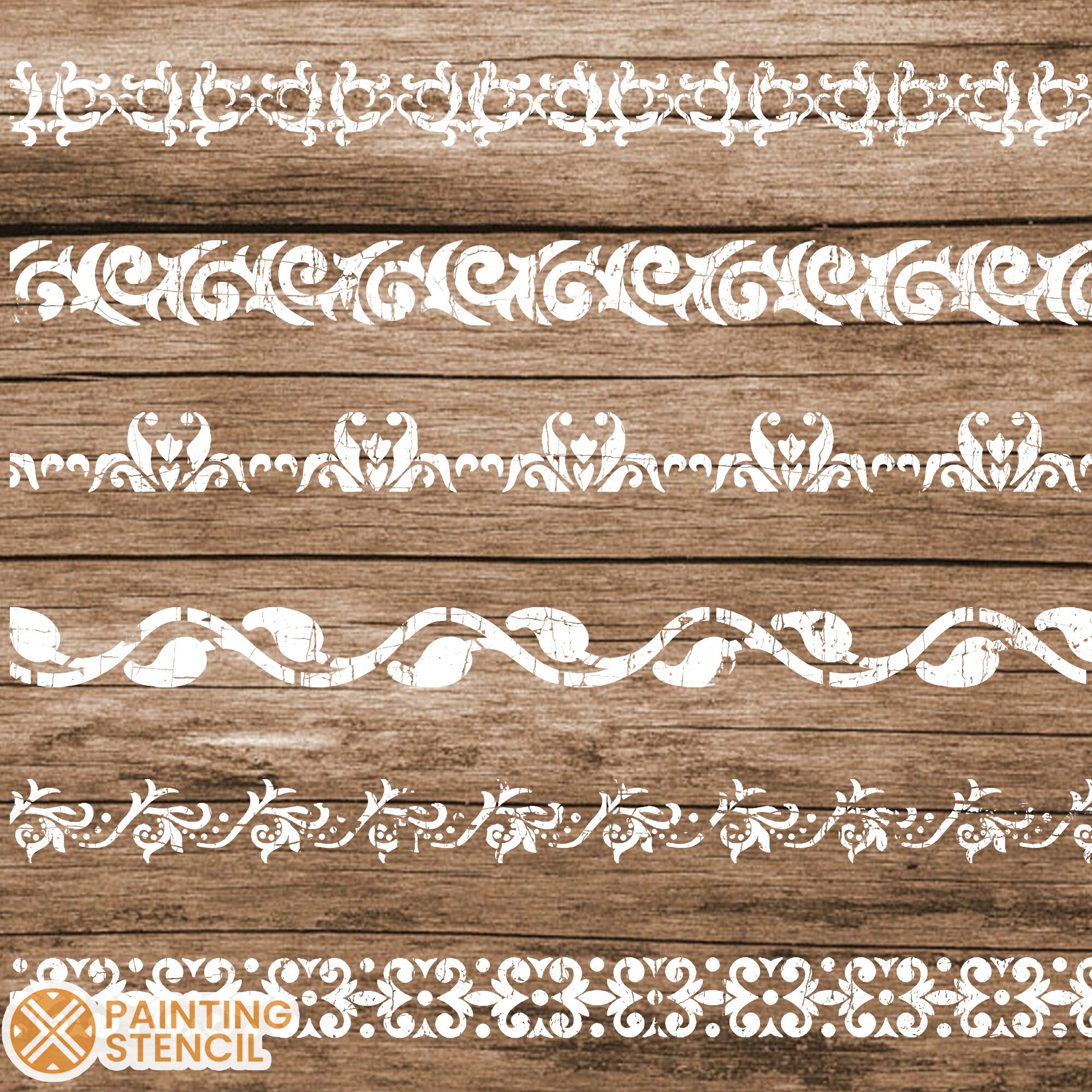 Greek Key Stencil Greek Border Stencil Set Large Flower - Etsy