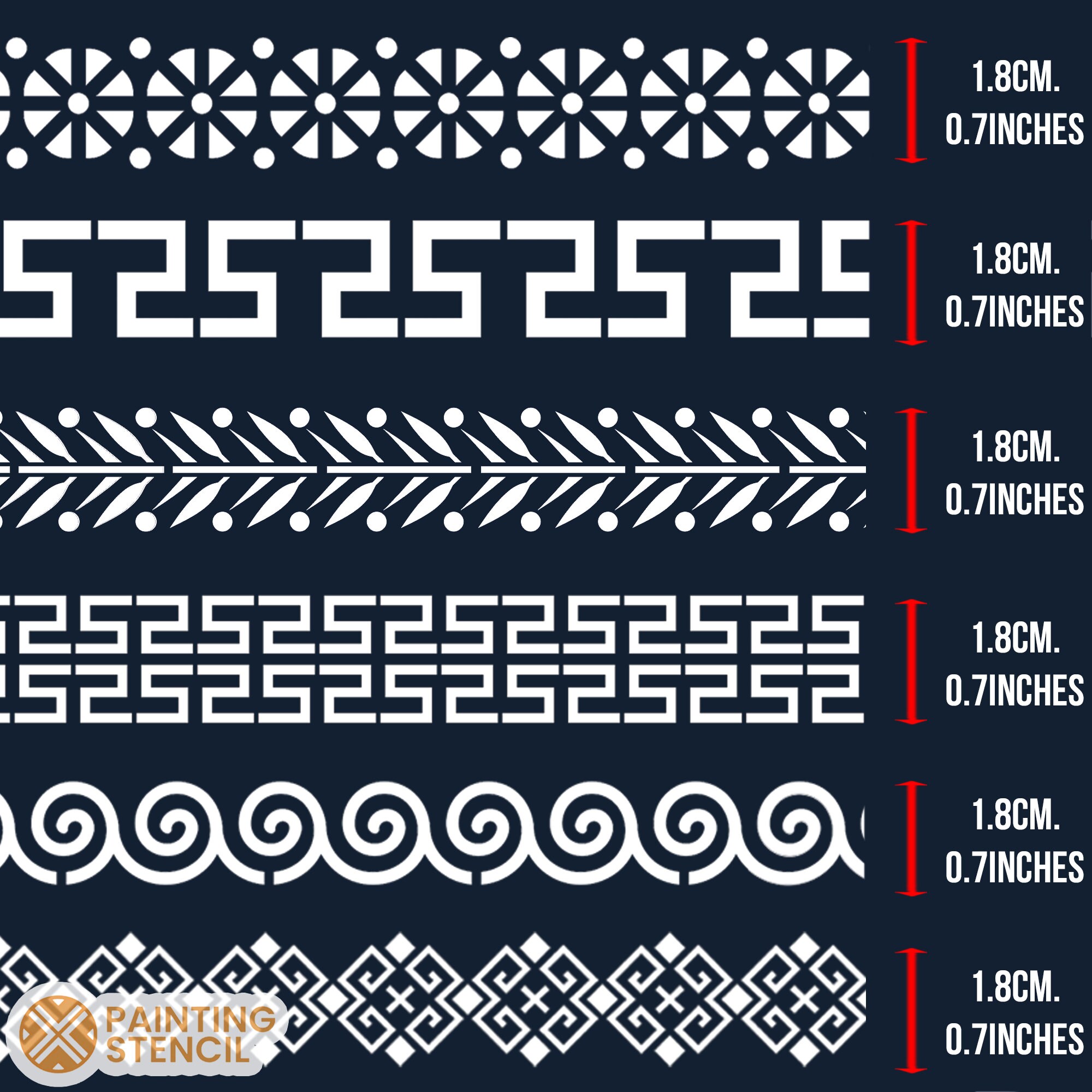 Border Stencils for Wood Greek Key Stencil Greek Border - Etsy Australia