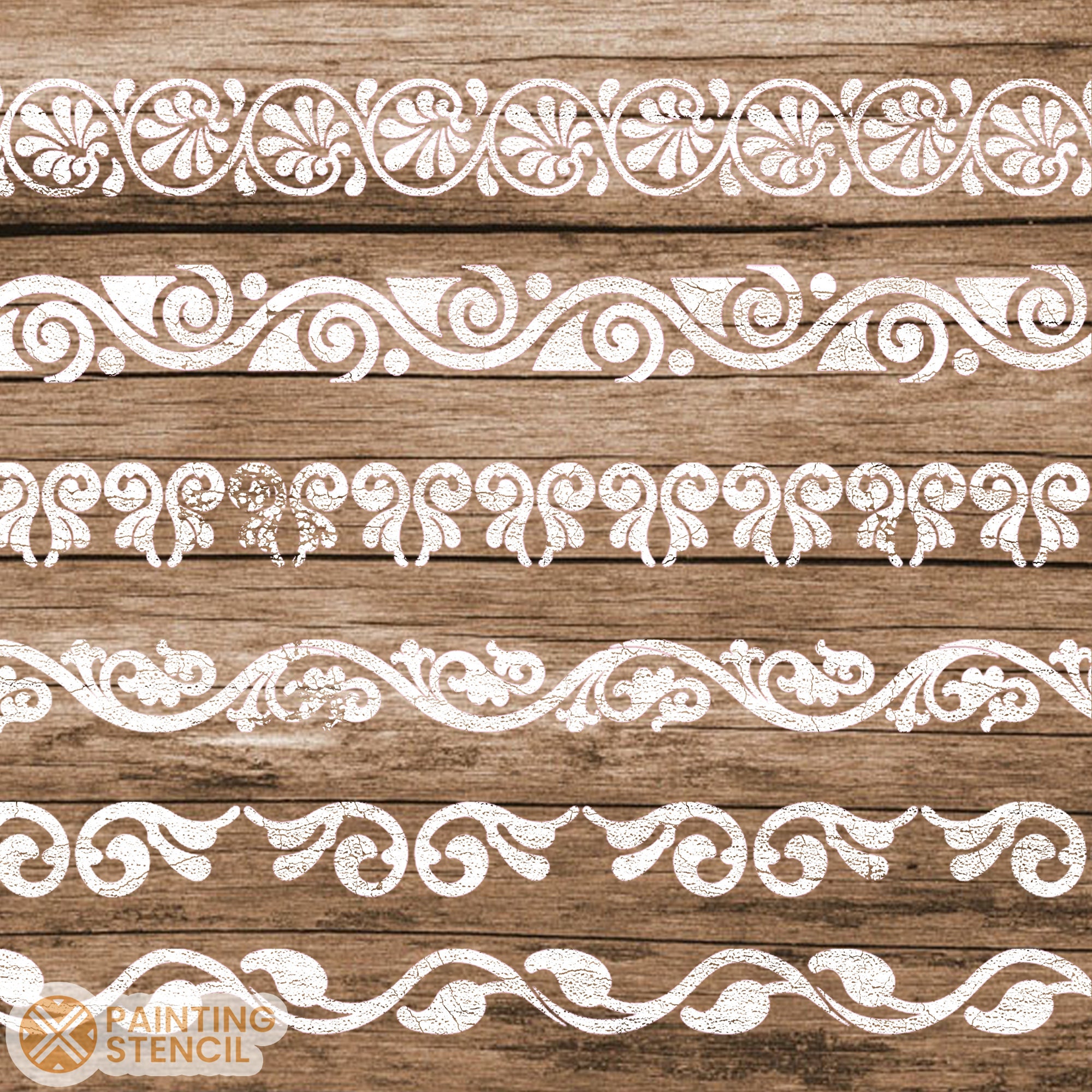 Flower Border Stencils, Border Stencils for Wood , Greek Border Stencil ...