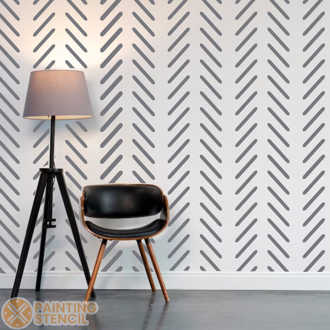 Herringbone Stencil Large Wall Stencil Herringbone Stencil, Herringbone ...