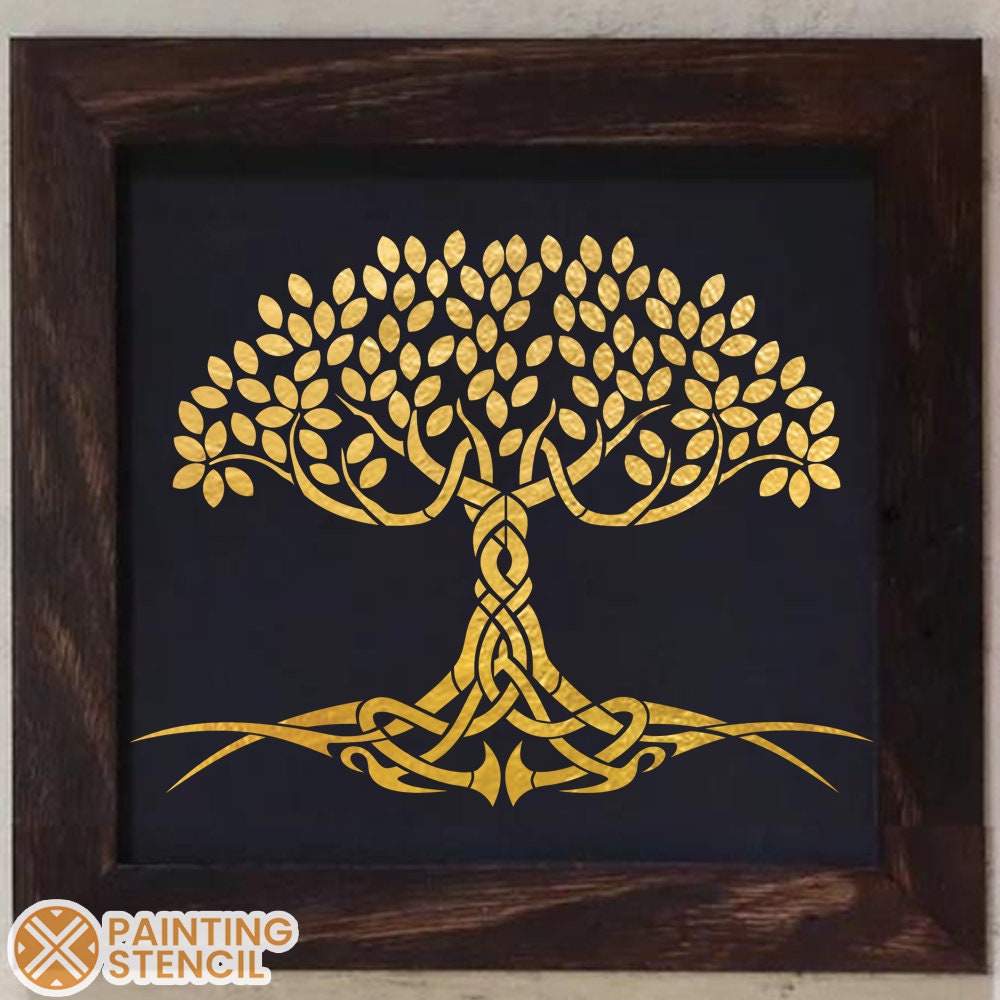 Celtic Tree Stencil, Tree of Life Stencil, Stencil Tree, Large Tree of ...