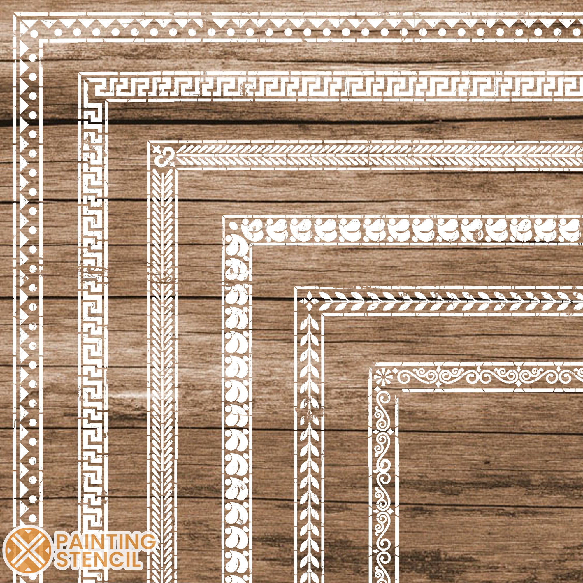 Victorian Border, Victorian Border Stencil Set ,border Stencil for ...