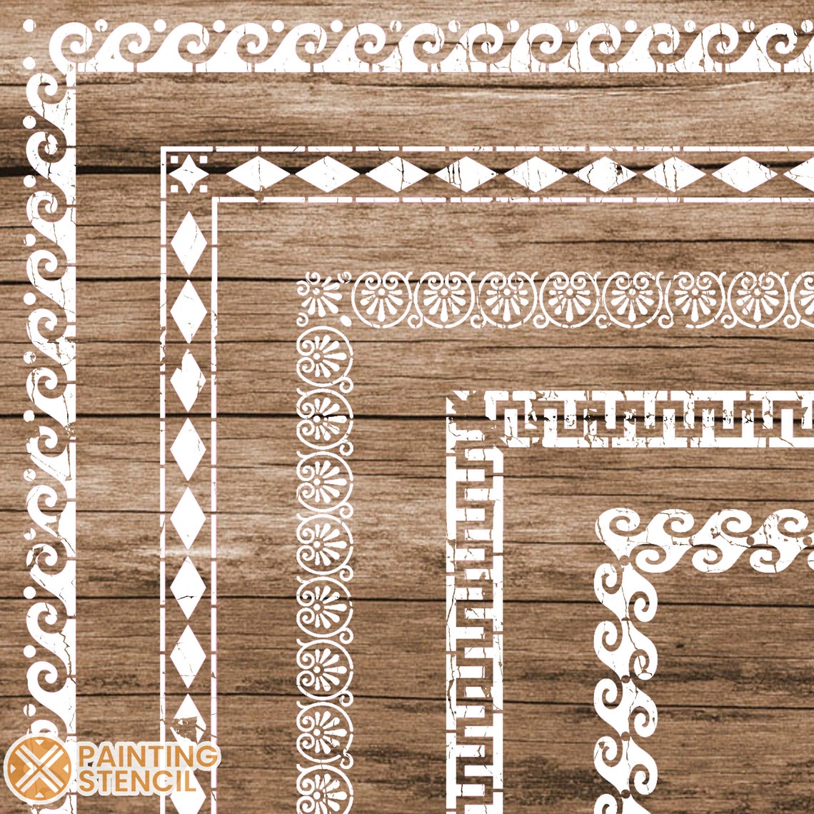 Victorian Border Stencil, Corner and Border Stencils, Border Stencils ...