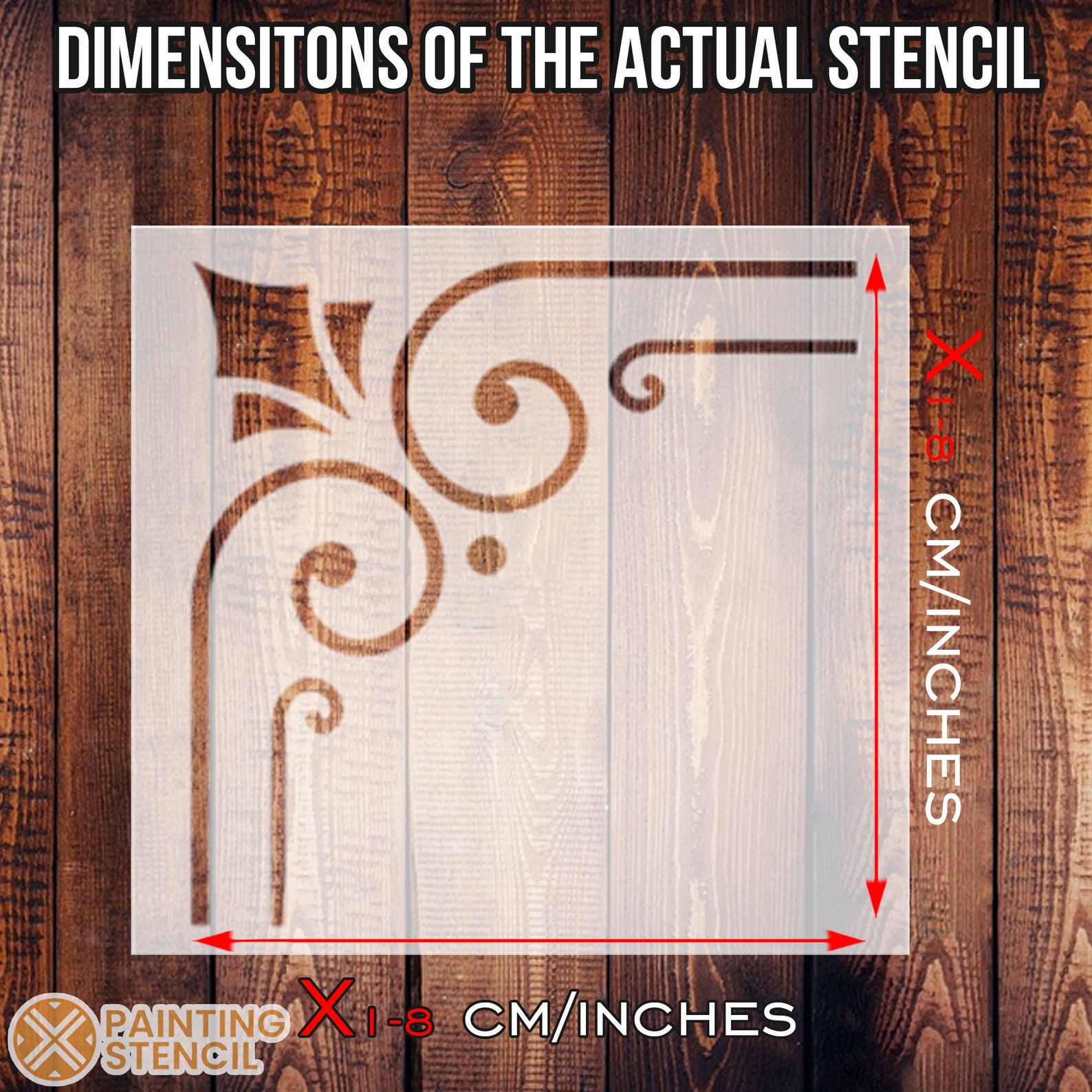 Set of 6 Corner Frame Stencils, Set of 6 Stencil Templates, Victorian ...