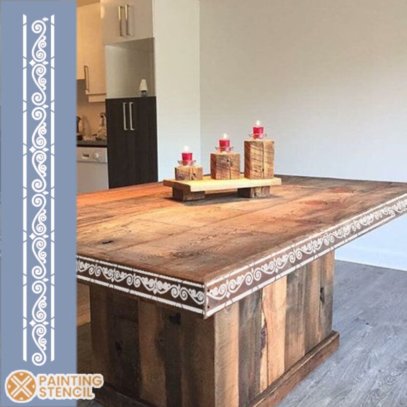 A4 Border Stencil Set, Border Stencils for Wood , Greek Border Stencil ...