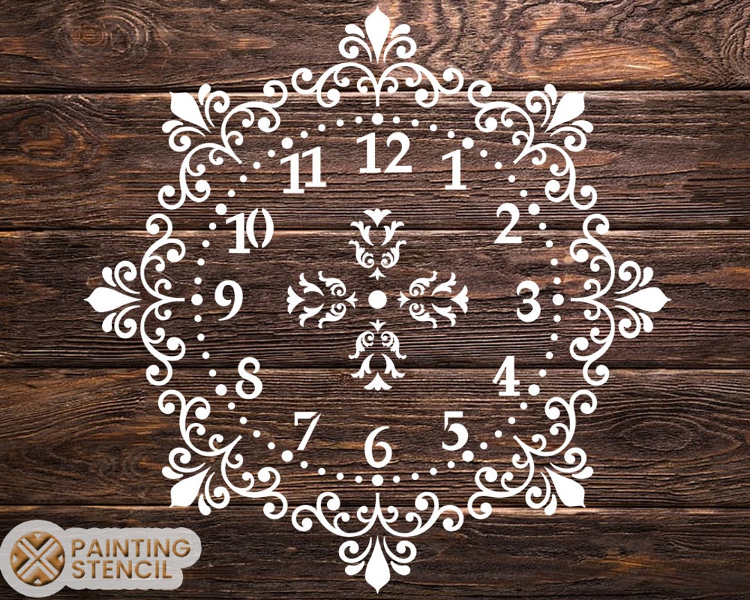Clock Stencil Table Clock Stencil Stencil Plantilla Reloj - Etsy