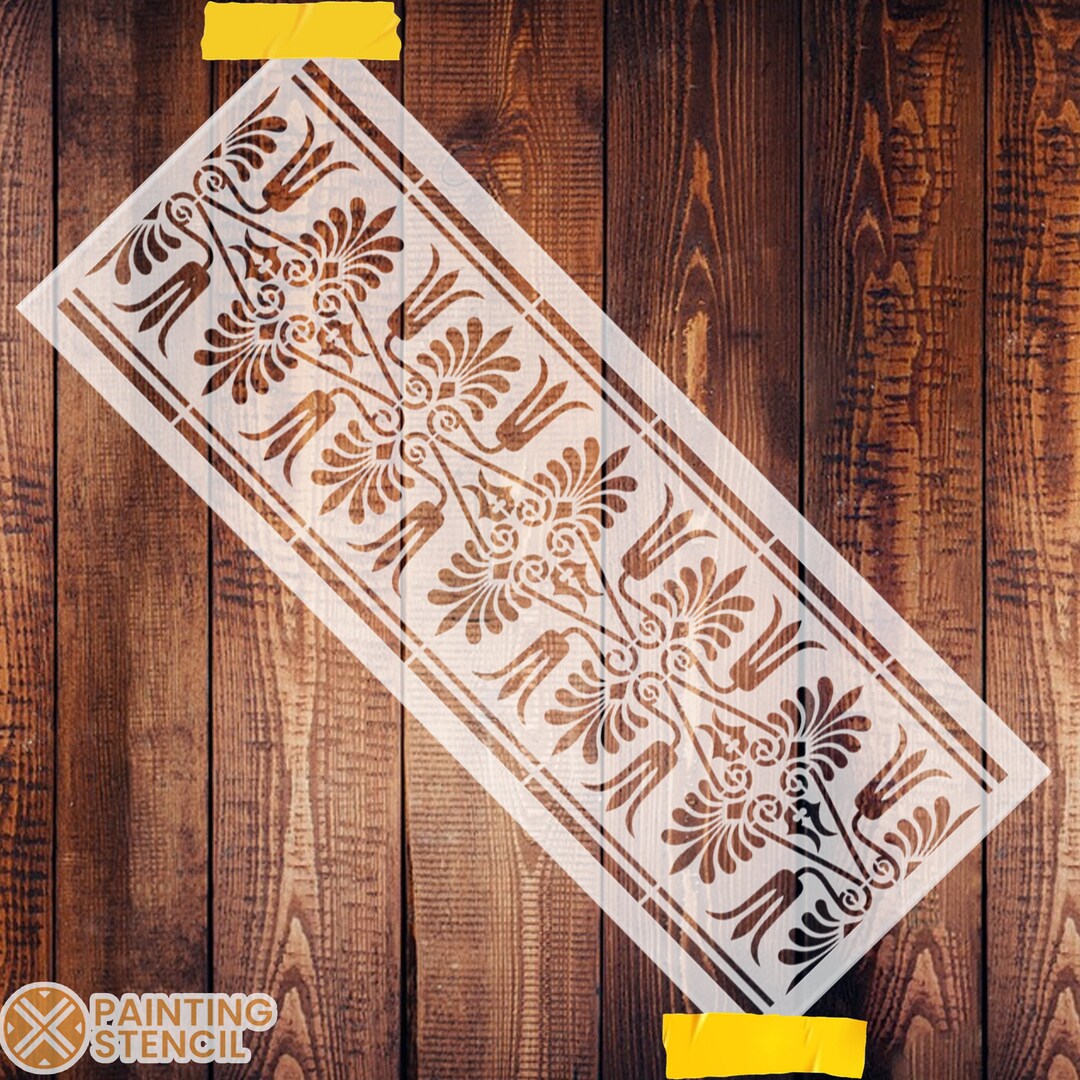 Roman Empire Border Stencil, Greek Stencil, Borderline Stencil, Classic ...