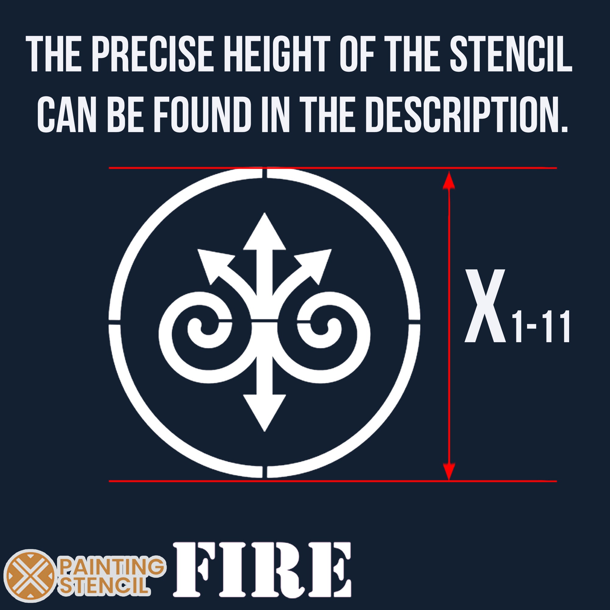 Air Water Earth Fire Spirit Elements Stencil, Five Elements Stencil ...