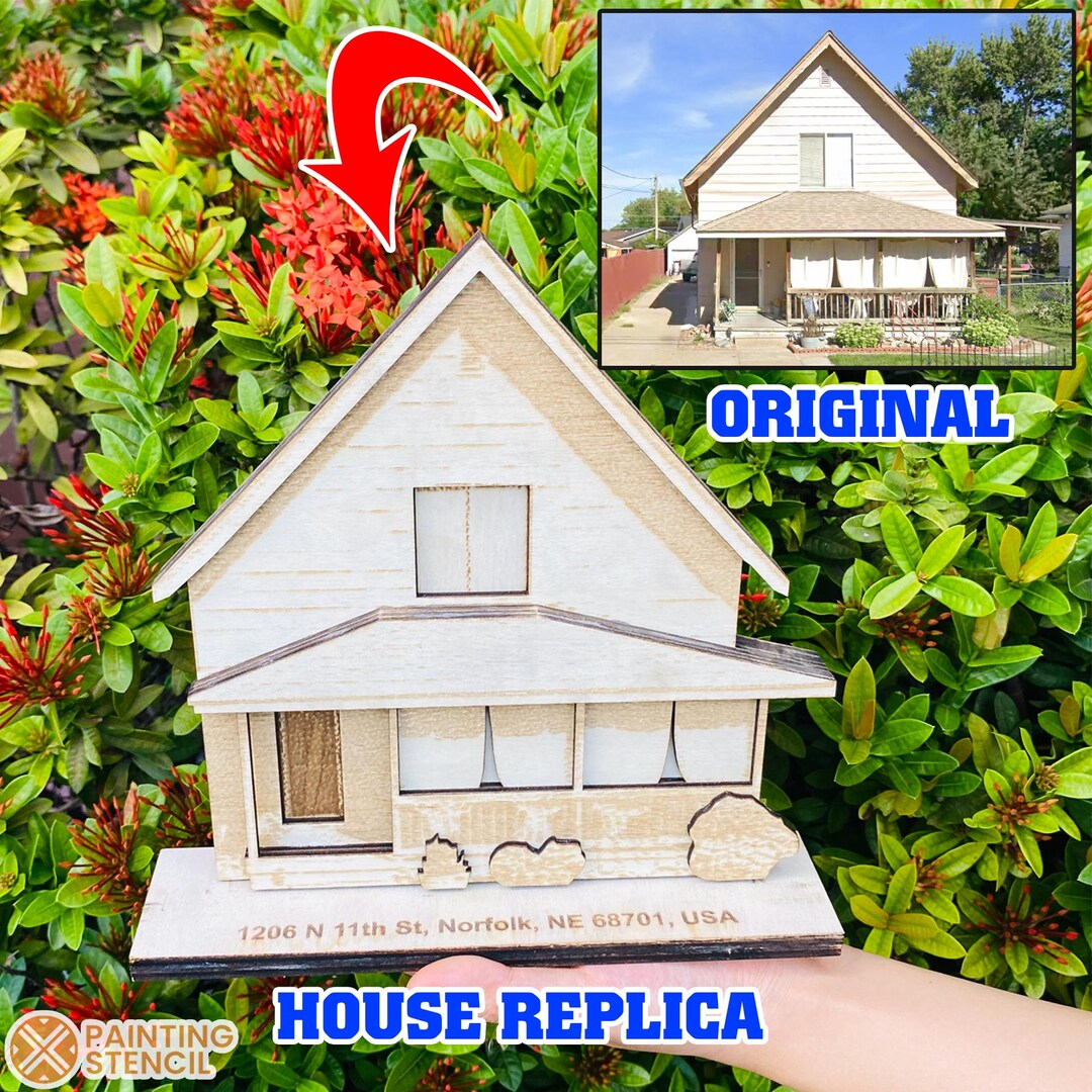 Customizable Wooden House Teplica ,custom Home Replica From Your Image ...