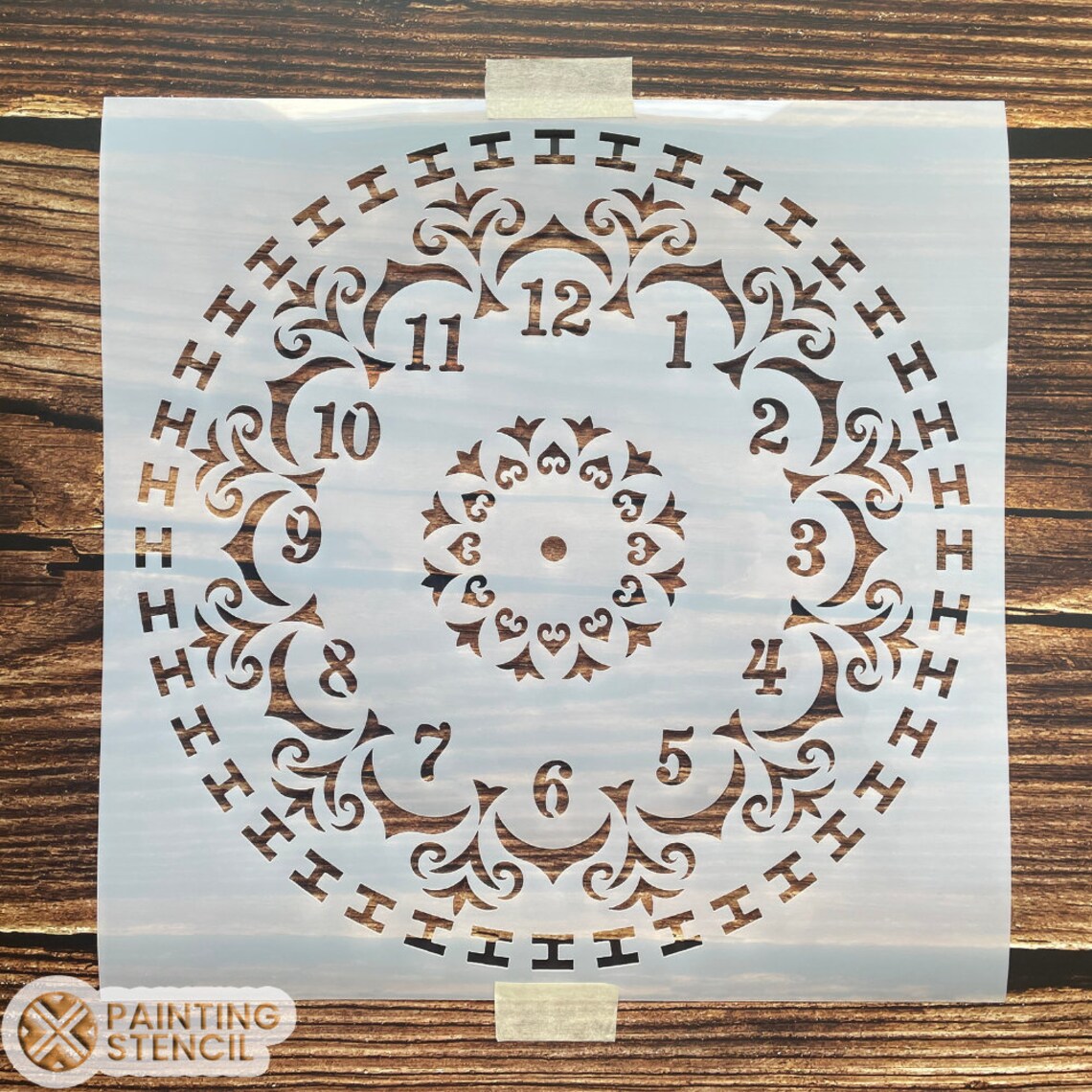 Clock Stencil Table Clock Stencil Stencil Plantilla Reloj Furniture ...