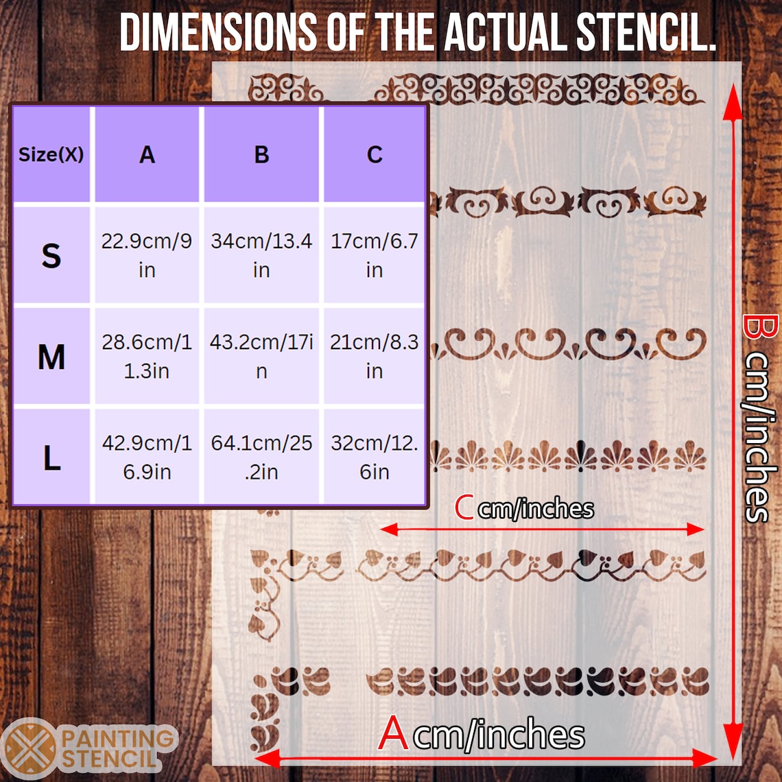 Victorian Border , Victorian Border Stencil Set, Deco Furniture Stencil ...