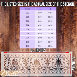 Greek Border Stencil, Greek Stencil, Border Line Stencil, Reusable ...