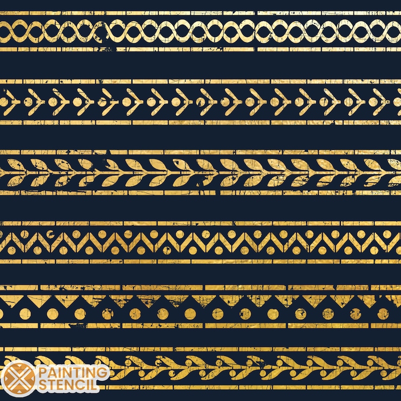 Border Stencil Set With Corners, Corner and Border Stencils, Victorian ...