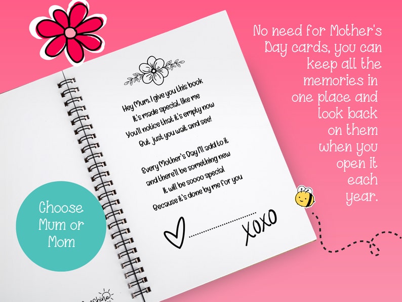 Printable Mothers Day Memory Book 44-page A4 Digital PDF - Etsy