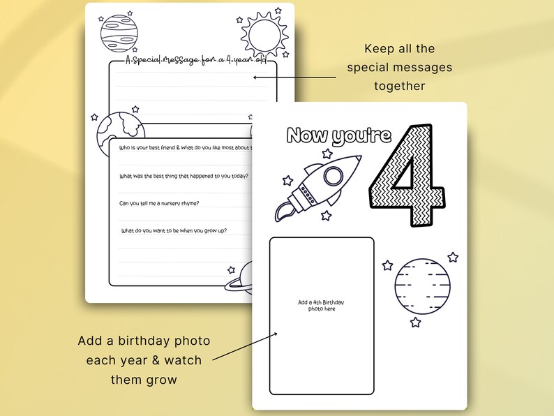 Printable Birthday Memory Book - 25-page A4 Digital PDF Download ...