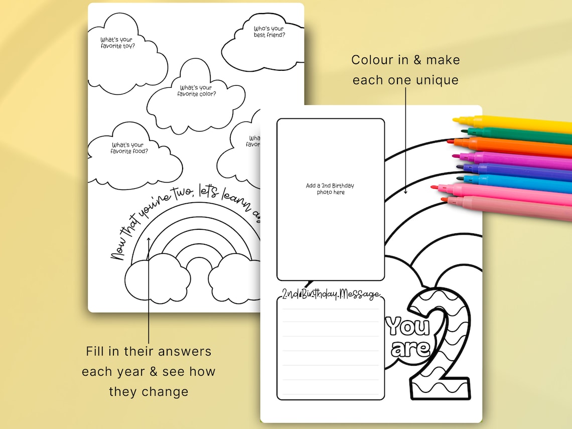 Printable Birthday Memory Book - 25-page A4 Digital PDF Download ...