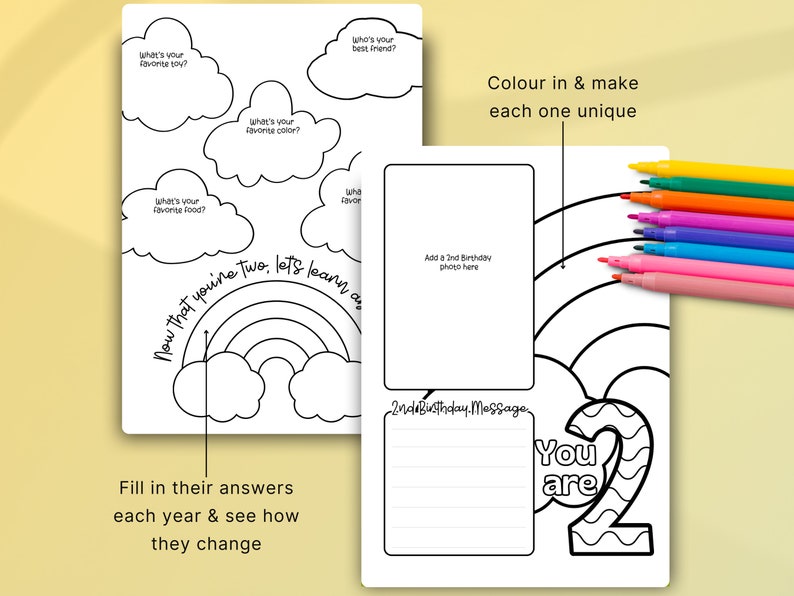 Printable Birthday Memory Book 25-page A4 Digital PDF Download Keepsake ...