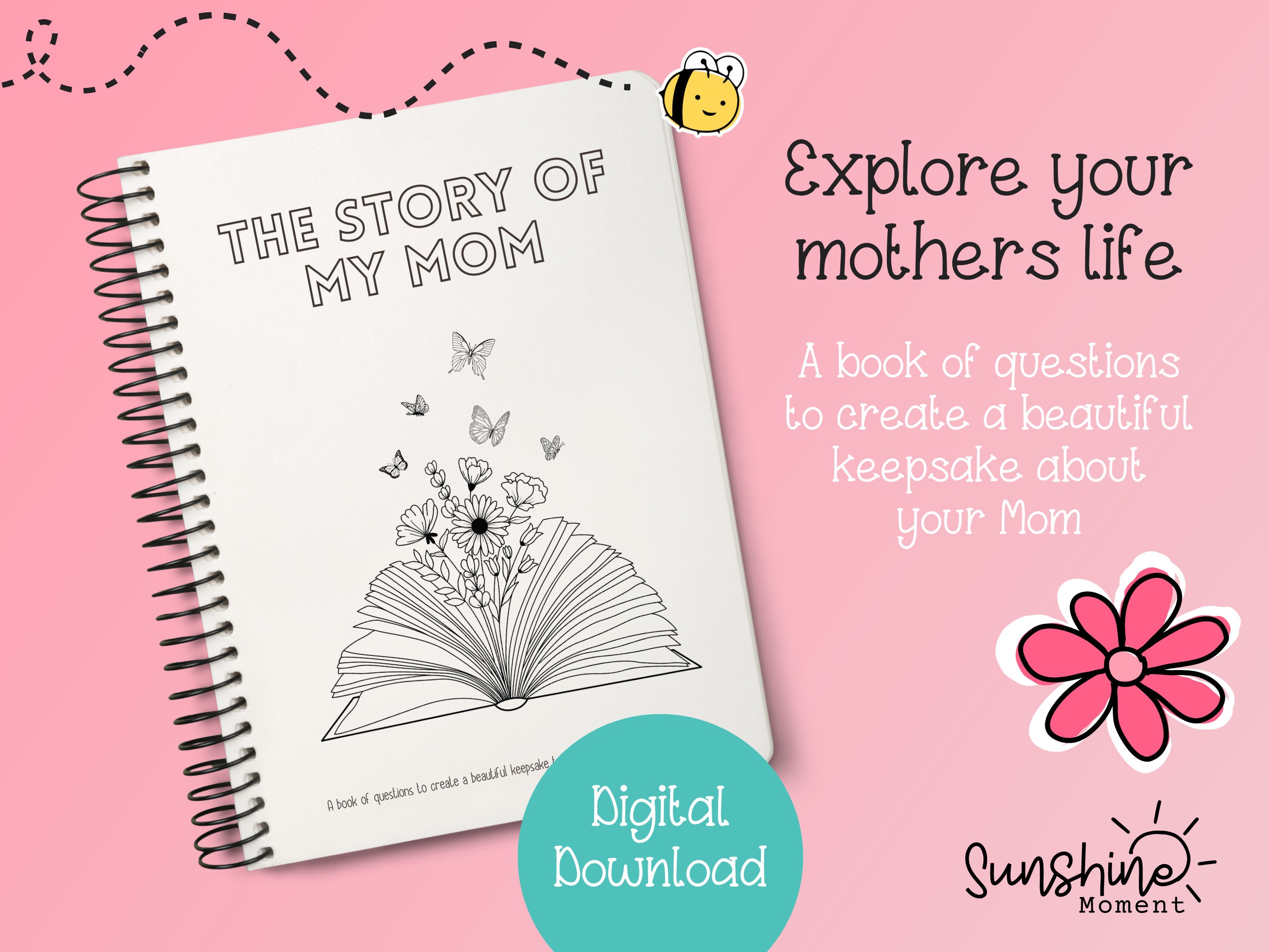 The Story Of My Mom A Printable Journal With Questions To Help Record Your Mothers Life Story Etsy